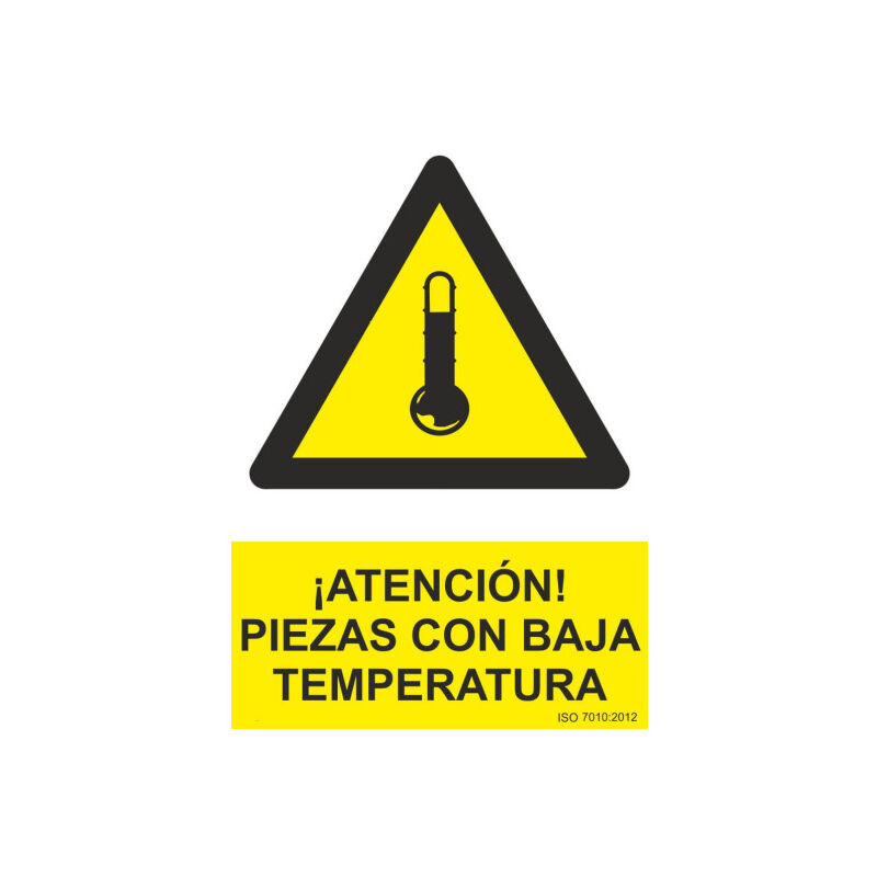 Señal ¡Atención Piezas Con Baja Temperatura Con Tintas UV SEKURECO 100 ... Señal ¡Atención Piezas Con Baja Temperatura Con Tintas UV SEKURECO 100 ...