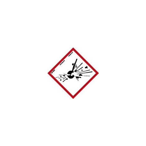 Señal adhesiva Producto Químico Explosivo SEKURECO 300 x 300 PVC 0'7 mm