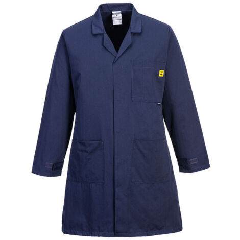 Bata ESD antiestática colores corporativos AS10 XL Azul Navy