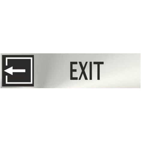 Señal Informativa Exit, de acero Inoxidable de 0'8mm 50 x 200 mm SEKURECO