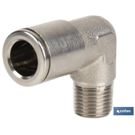 Codo Rosca Macho Tubo 8mm - Rosca 1/4"