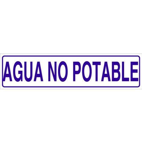 Señal informativa Agua no potable (solo texto) COFAN