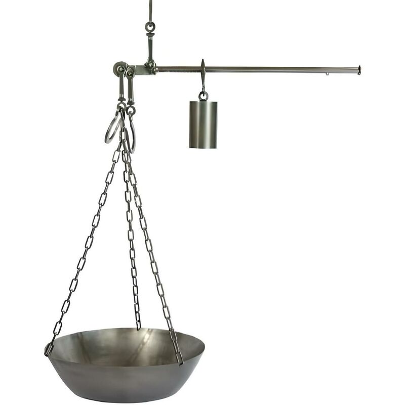 Pèse-poids, Balance plat polie 15 Kg coloris Gris - 20 cm