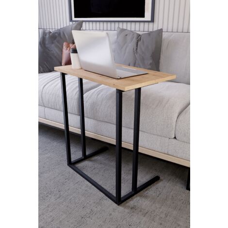 Table d'appoint, table de salon coloris chêne cambrian, noir - longueur ...