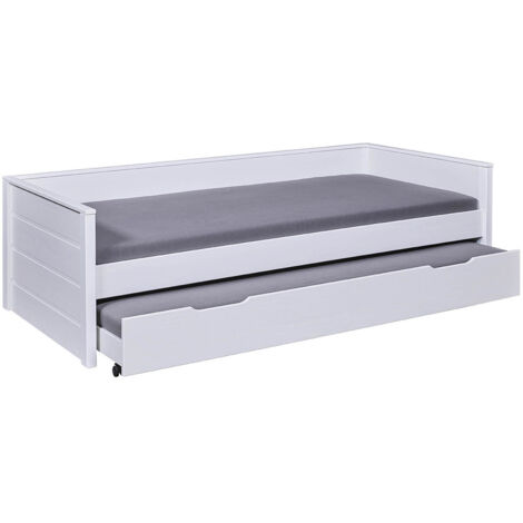 Lit multi fonction pour enfant en bois coloris blanc, couchage 90x200 ...
