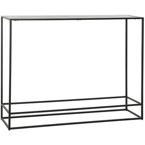 Console / Table console en aluminium coloris noir/doré - Longueur 110 x ...