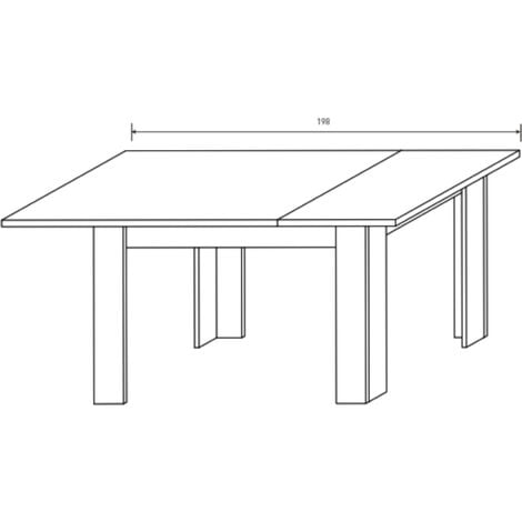 Table salle à manger extensible coloris blanc - Longueur 138-198 x ...