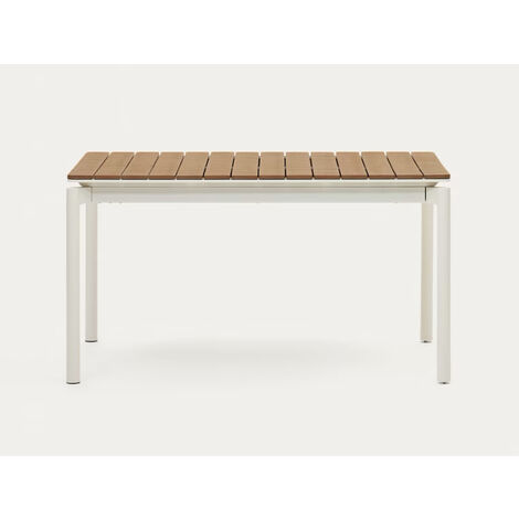 Table de jardin extensible en bois et aluminium - longueur 140 - 200 x ...