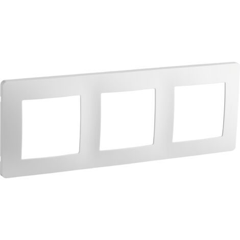 DEBFLEX - CALY PLAQUE 3 POSTES HORIZONTALE OU VERTICALE BLANC - 749544
