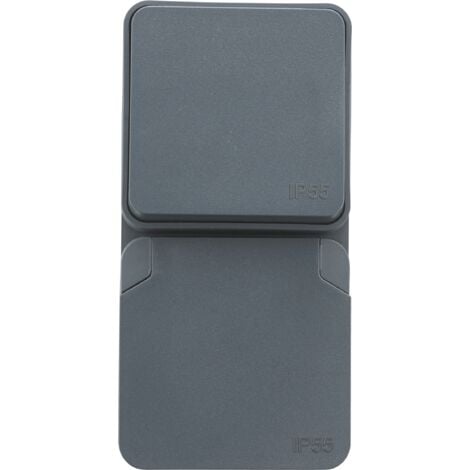 DEBFLEX - CYKLONE IP55 DUO Va et Vient + Prise 2P+T V Anthracite ...