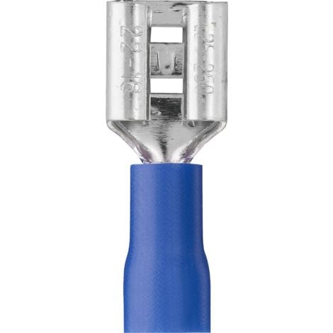 DEBFLEX - CLIPS FEMELLE PRE-ISOLE 6.3X0.8 MM BLEU SACHET DE 10 - 711043