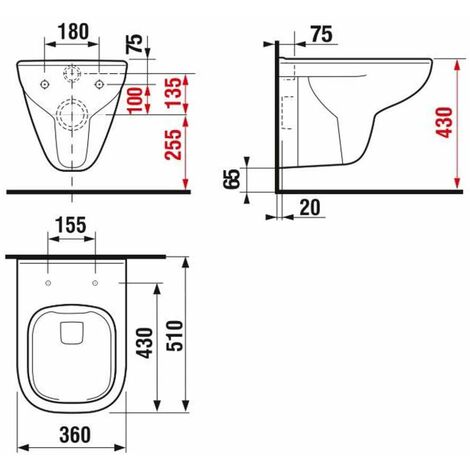 Jika Deep - WC sospeso, Rimless, Dual Flush, bianco H8206140000001