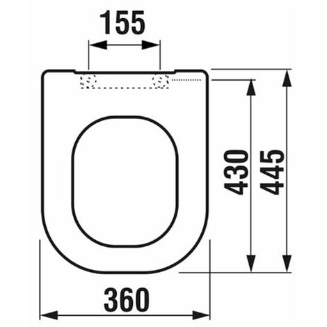 Jika Deep - Copriwater, duroplast, Slim, bianco H8936103000631