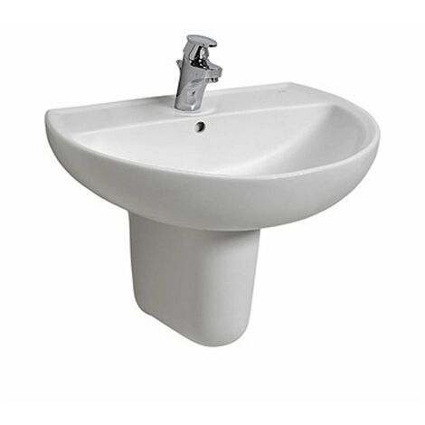 Kolo Rekord - Lavabo, 60x46 cm, 1 foro per miscelatore, bianco K91160000