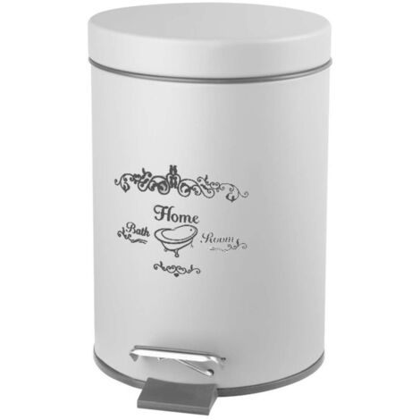 Aqualine Nicea - Cestino per rifiuti 3 L, bianco 7500