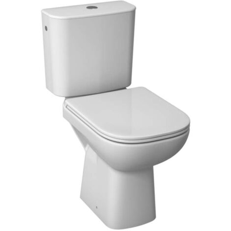 Jika Deep - Set WC monoblocco con cassetta di risciacquo, scarico posteriore, DualFlush, bianco ...