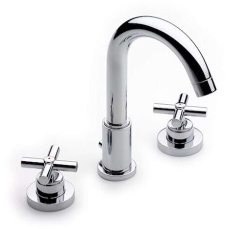 Roca Loft - Miscelatore da lavabo con piletta di scarico, montaggio a 3 ...