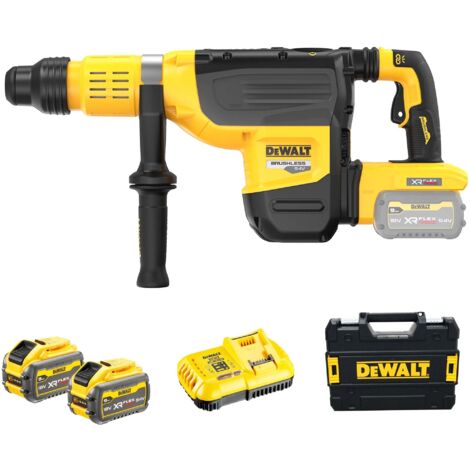DeWALT Utensili - Martello combinato 54V AKU SDS Max, 2x batteria 9,0 ...