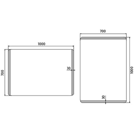 Nimco Specchi - Specchio con illuminazione LED, 100x70 cm, alluminio ZP ...