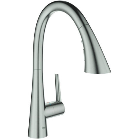 Grohe Zedra - Miscelatore da lavello con doccetta estraibile ...