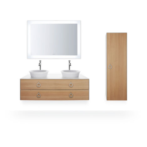 Duravit White Tulip - Lavabo da appoggio, diametro 43 cm, DuraCeram ...