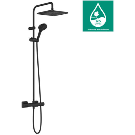 Hansgrohe Vernis Shape - Set doccia Showerpipe 230 con termostato, nero ...