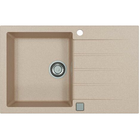 Alveus Cadit - Lavello in granito 79x50 cm, con comando dello scarico ...