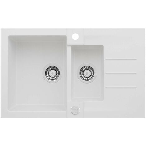 Alveus Rock - Lavello in granito 78x48 cm, con comando dello scarico ...