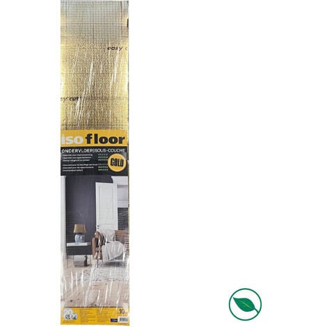 Souscouche parquet ISOFLOOR film alu ép 3 mm acoustique 10 m2 8.5m x 1.2m