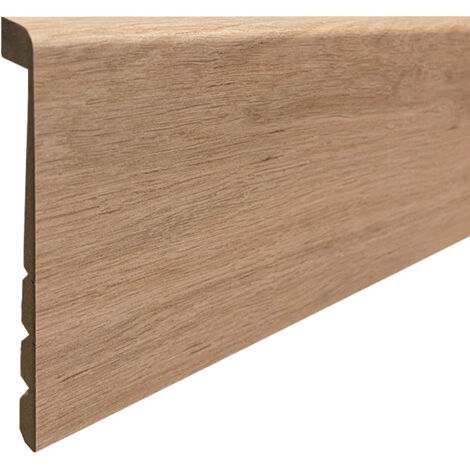 Lot de 6 surplinthes médium (mdf) revêtues Pepper OAK 2400 x 130 x 16 ...