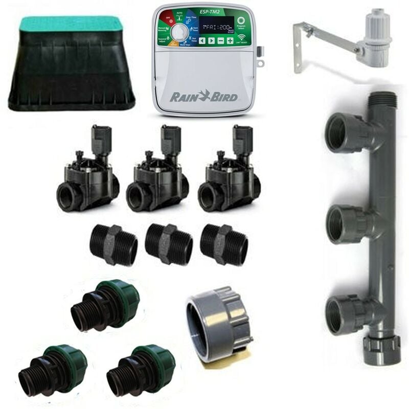 RAIN BIRD ESP TM2 KIT DIRRIGATION INTERIEUR 3 ZONES 220V OFFRE EXCLUSIVE