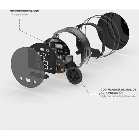 REGLE NUMERIQUE 8 EN 1 AVEC RUBAN A MESURER ET LASERMETRE RECHARGEABLE ...