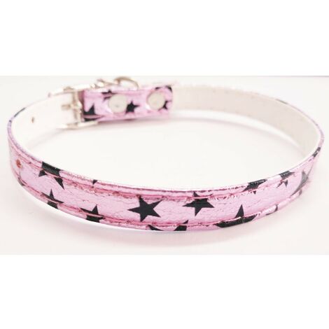 COLLIER CHAT AVEC ETOILES ROSES AVEC CLOCHE OFFRE EXCLUSIVE