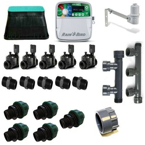 KIT DE RIEGO RAIN BIRD ESP TM2 DE 5 ZONAS 220V INTERIEUR OFFRE EXCLUSIVE