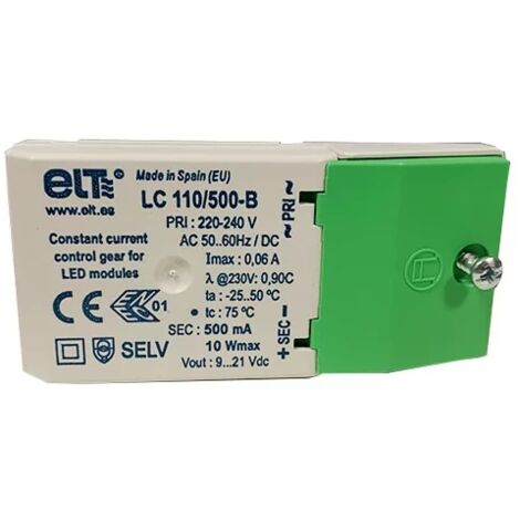 ELT 9918022 LC 110/500-B controlador LED 4W - 10,5W 500mA