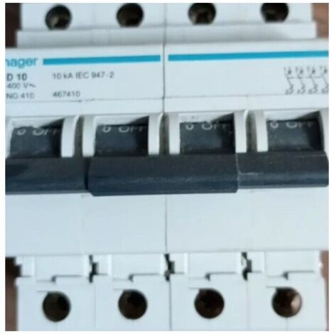 Interruttore automatico Hager NG410 MCB 4P 10A curva D 10kA