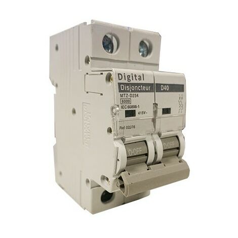 Digitale 02076 Interruttore magnetotermico 2P 40A 415V curva D 6kA