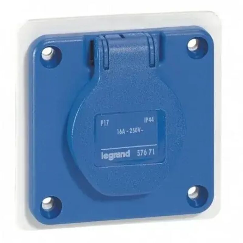 Legrand 057671 Domestic pin board socket P17 - 250 V - 16A - 2P+T - IP 54