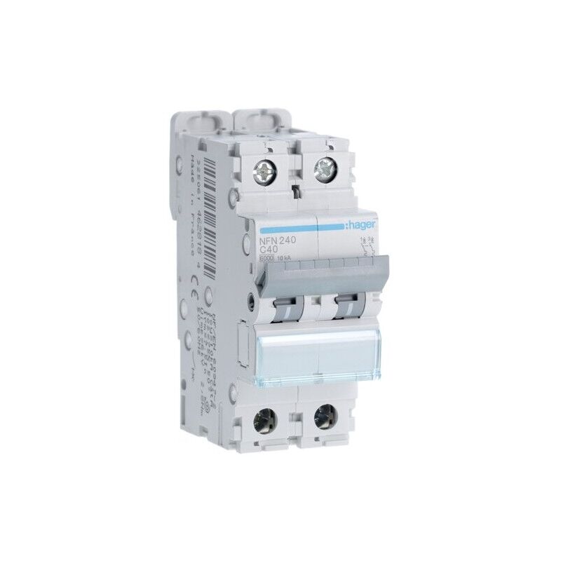 Hager NFN240 Circuit breaker 2P 40A curve C 6/10kA