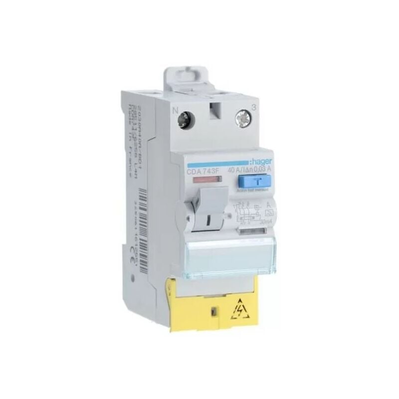 Hager CDA743F Differential switch 2P 40A 30mA