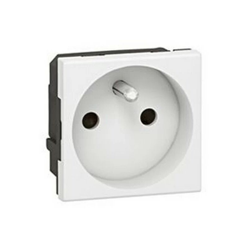 Legrand 077111 - Prog Mosaic socket - 2P+T right - 2 mod - white