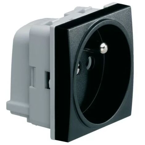 Hager WS100N Socket 2P+E Systo Insert 16A 250V black