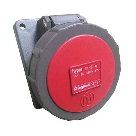 Legrand 052227 Inclined base Hypra socket 3P+E 16A 380-415V IP67 gray