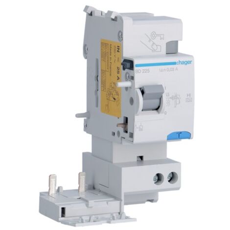 Hager BD225 Differential block 2P 25A 30mA HI