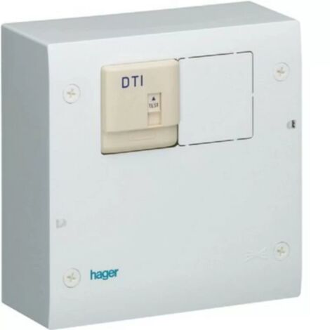 Hager TN405 - Semi-equipped communication box 4xRJ45 Grade 2TV
