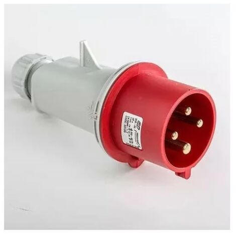 Ide 03105 Low voltage male aerial plug base 32A 3P+E 6h