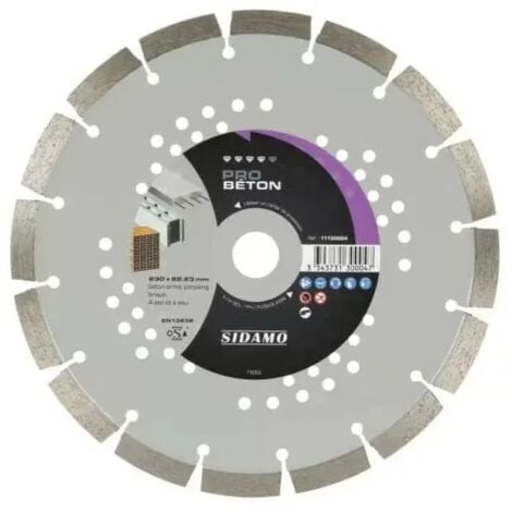 SIDAMO 11130004 230 mm PRO BETON Diamond segment disc for concrete cutting
