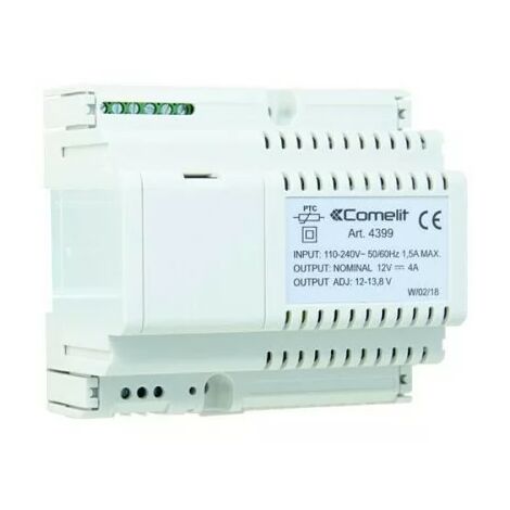 Comelit 4399 Power supply for Comelit keypad - 12VDC - 4A - Primary ...