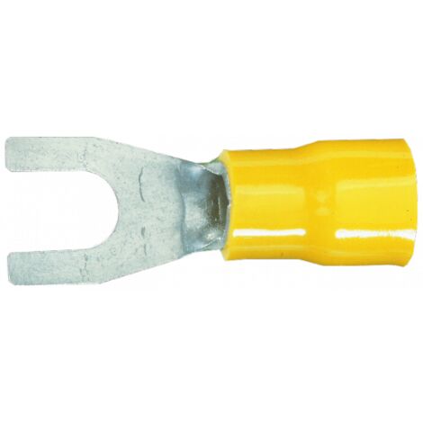 Klauke 650C/5E Yellow pre-insulated fork crimp terminals 6 mm² - M5 ...