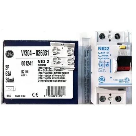 General Electric 661241 Earth leakage switch 2P 63A 30mA NID 2 RCCB V ...